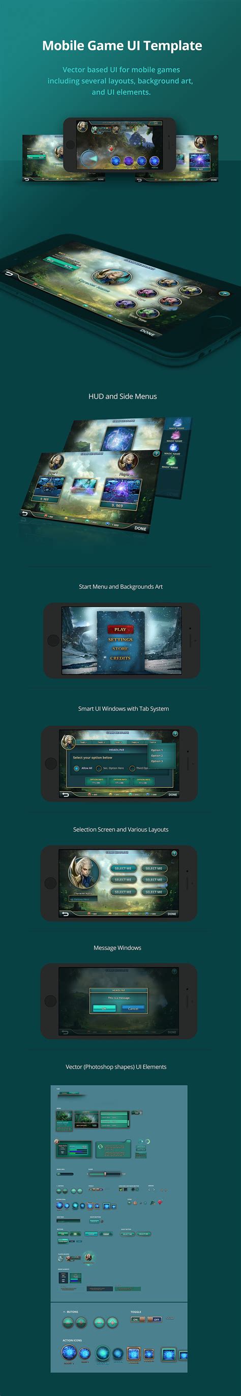 Mobile Game Ui Design Templates Game Art Direction And Ui Ux Design