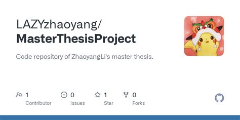 Github Lazyzhaoyangmasterthesisproject Code Repository Of