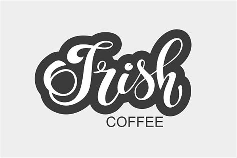 커피 아이리쉬 손글씨 레터링 디자인 요소 카페 메뉴 커피숍 상점 광고 커피숍에 대한 템플릿과 개념 0명에 대한 스톡 벡터 아트 및 기타 이미지 Istock