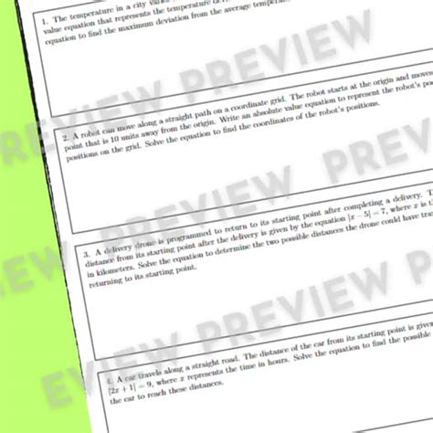 Solving Equations Involving Absolute Value Word Problems Algebra