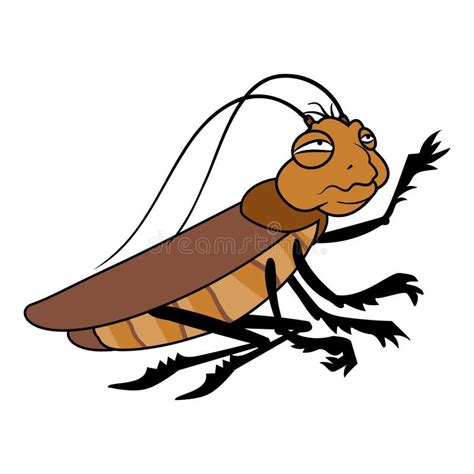 Vermin Cockroach Icon Cartoon Vector Brown Pest Stock Vector