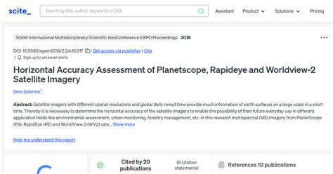 Horizontal Accuracy Assessment Of Planetscope Rapideye And Worldview 2 Satellite Imagery