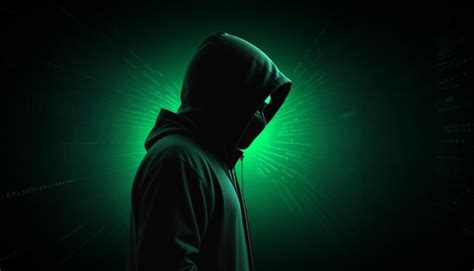Premium Ai Image Mysterious Hacker In The Dark With Binary Code