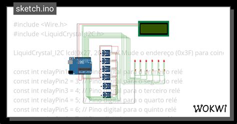 6 Sensores E 6 Reles Wokwi Esp32 Stm32 Arduino Simulator