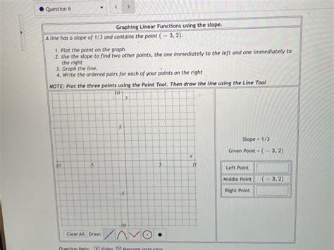 Solved Question 6 Graphing Linear Functions Using The Slope