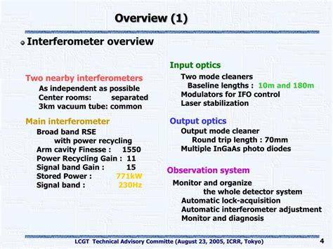 PPT Interferometer Design Of LCGT PowerPoint Presentation Free Download ID 4166479