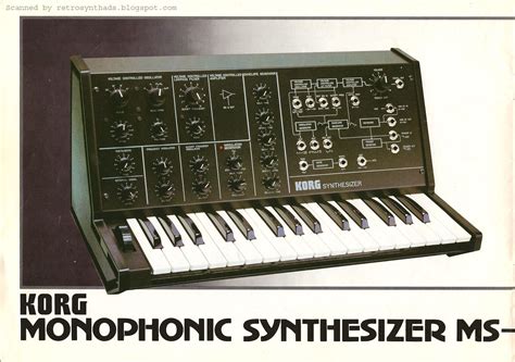 Retro Synth Ads Korg Ms 20 Ms 10 And Sq 10 The Second Generation Of Korg Synthesizers