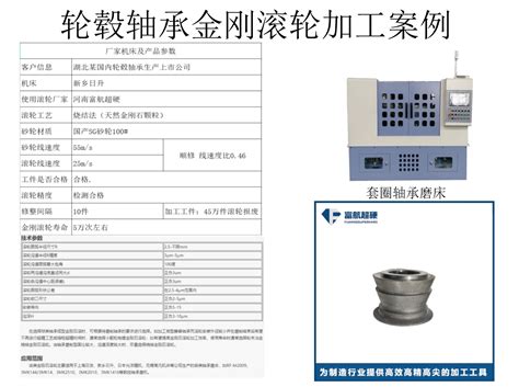 轮毂轴承金刚滚轮加工案例 加工案例 河南富航超硬材料有限公司