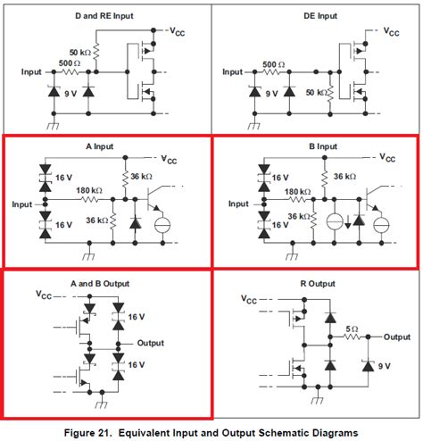 Thvd1550 Equivalent Input And Output Schematic Diagrams Interface Forum Interface Ti E2e