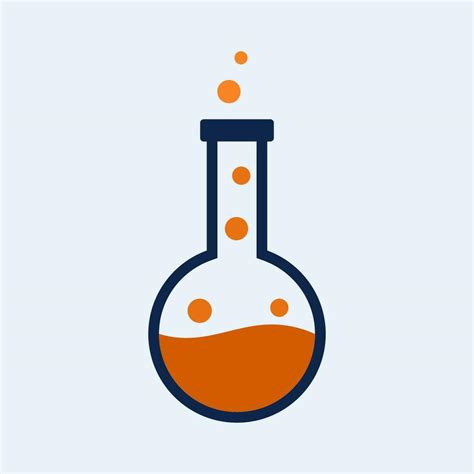 Lab Flask Icon Isolated On Blue Background Laboratory Glassware Or Beaker Equipment Vector