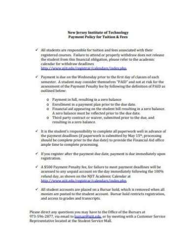 Tuition Agreement Template Midi