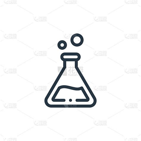 烧瓶图标矢量从实验室的概念。细线说明烧瓶可编辑的行程。flask线性符号用于web和移动应用程序，标