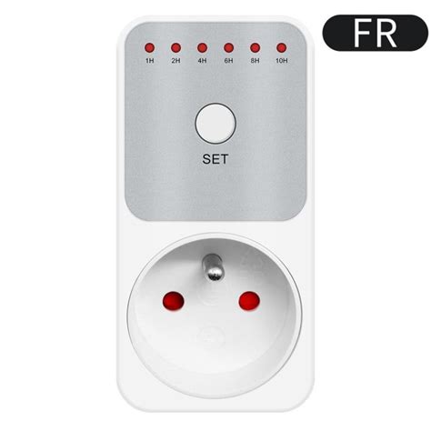 10hr Countdown Timer Switch Socket Electronic 8 Plug Power Meter