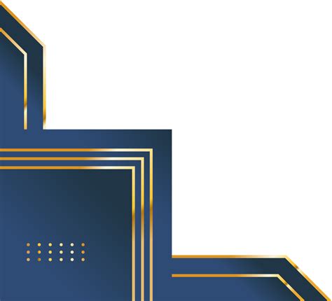 Blue Gold Modern Corner Border Abstract Decorative Frame 20639762 Png