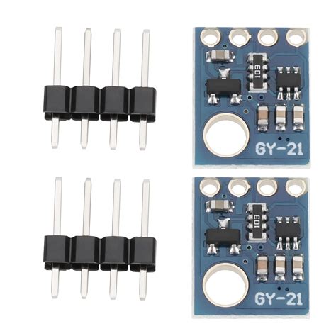 Ecsing 2pcs 3v 5v Dc I2c Temperature And Humidity Sensor Gy 21 Htu21 Sht21 Replacement Si7021