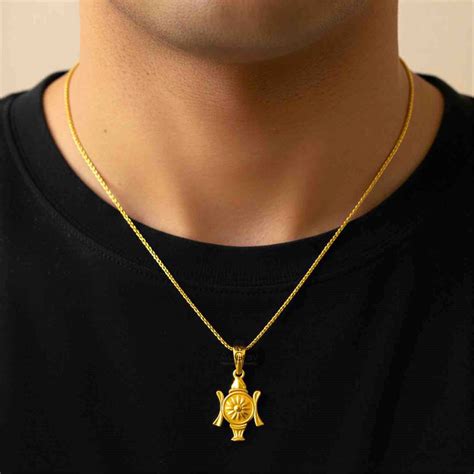 Sacred Sudarshana Chakra Gold Pendant