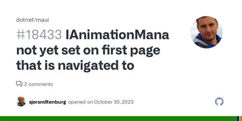 Ianimationmanager Not Yet Set On First Page That Is Navigated To