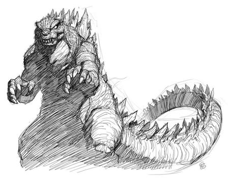 Godzilla Sketch At Explore Collection Of Godzilla Sketch