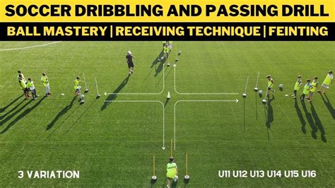 Soccer Dribbling And Passing Drill Receiving Technique Ball Mastery