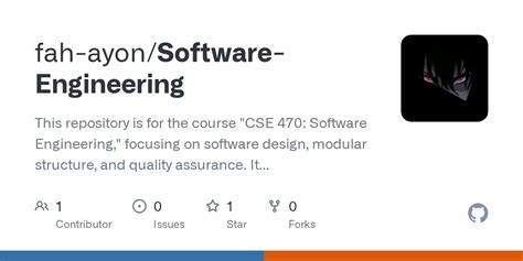 Github Fah Ayon Software Engineering This Repository Is For The Course Cse 470 Software