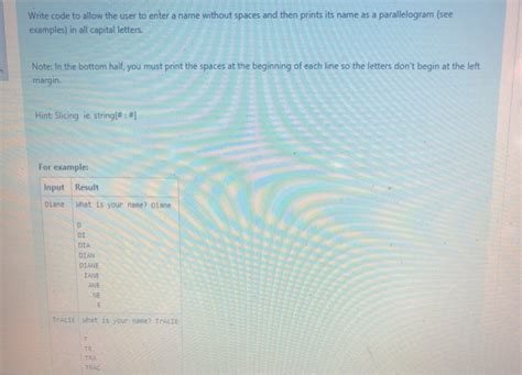 solved write code to allow the user to enter a name without