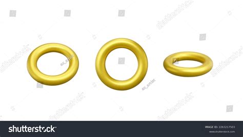 Golden Metallic Torus Set 3d Torus Stock Vector Royalty Free 2263217503 Shutterstock
