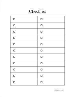Free Checklist Template Word Or Excel 32 Templates