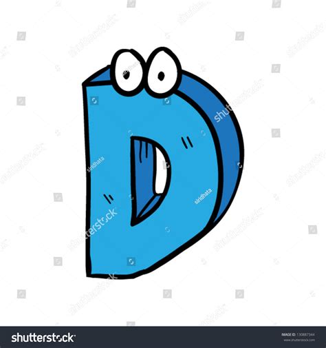 Cartoon Letter D Vector De Stock Libre De Regalías 130887344 Shutterstock