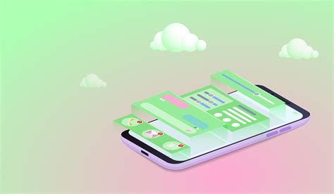 Mobile Application Development Concept Smartphone User Interface