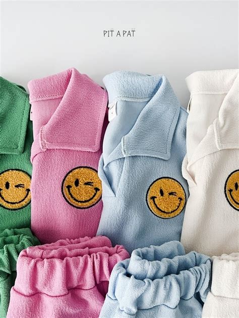 Smiley Terry Top Bottom Set Kkami