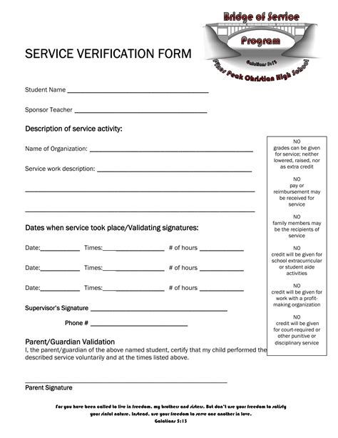 What Is A Service Verification Form Uses Samples