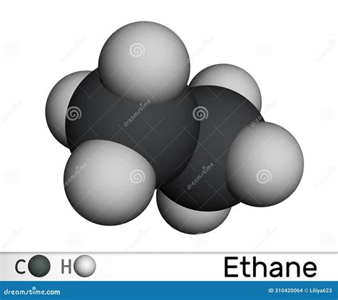 Ethane C2h6 Molecule Molecular Model Stock Illustration Illustration
