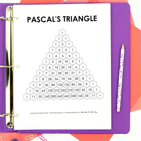 Pascals Triangle Templates Blank And Filled Pdf