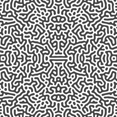 Premium Vector Monochrome Reaction Diffusion Organic Turing Pattern Background