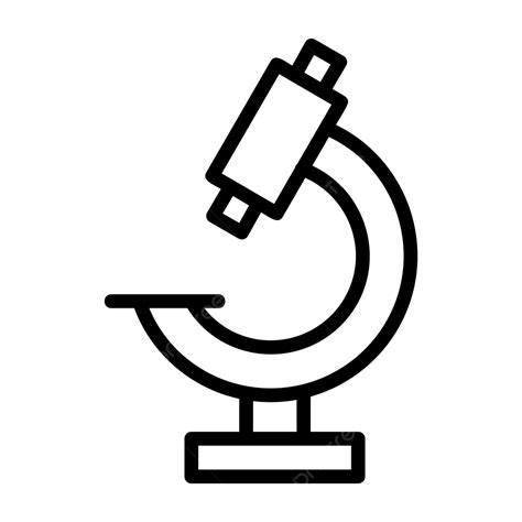 Microscope Line Icon Vector Microscope Icon Analytic Marketing Png
