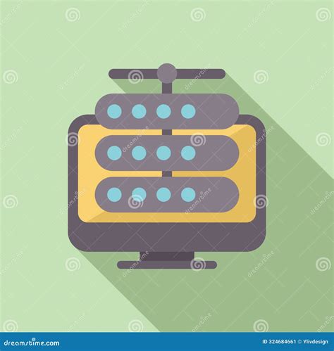 Computer Hosting Server Database Icon Showing Data Center Concept Stock