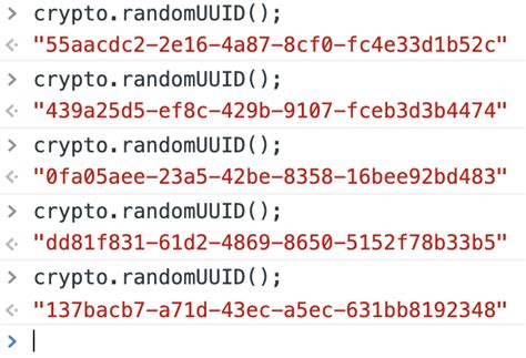 The RandomUUID Method Is Supported On The Web Client SoByte