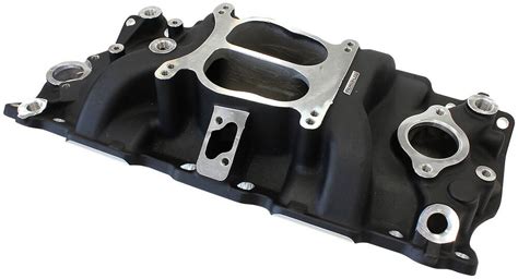 Aeroflow Sbc Classic Intake Manifold Dual Plane Chev 350 Black Af6211