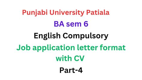 Ba Sem6 Job Applicationapply Letter Writing In English Compulsory C V Writing English