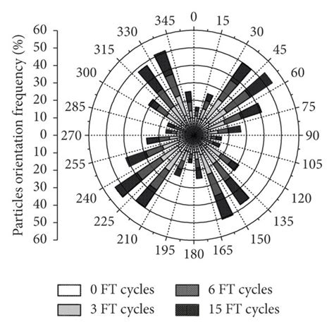 Rose Diagram Of The Particle Orientation Frequency Distribution Of
