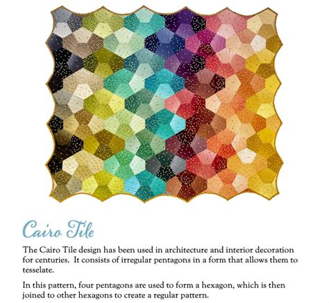 Cairo Tile Quilt Pattern Pdf Digital Download Etsy