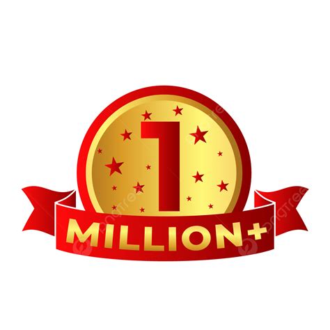 Diseño De Pegatina De Un Millón De Vistas Vector Gratis Y Png Png