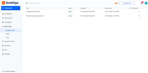 How To Manage My Bulk Link Boldsign Support