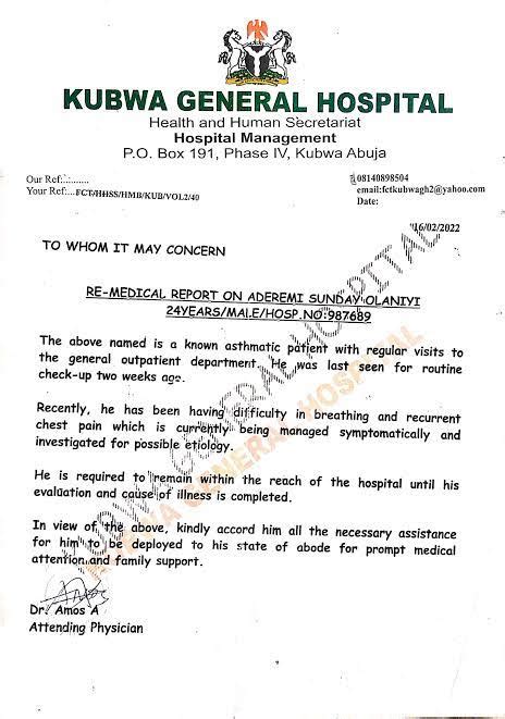 Nysc 2026 Medical Report Official Format For Redeployment And Camp