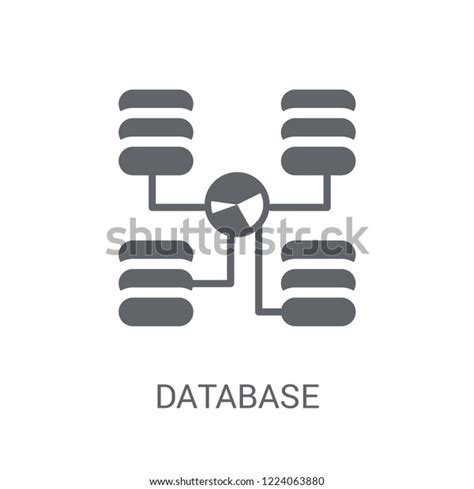 Database Interconnected Icon Trendy Database Interconnected Stock Vector Royalty Free