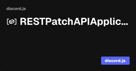 restpatchapiapplicationcommandresult discord js main discord js