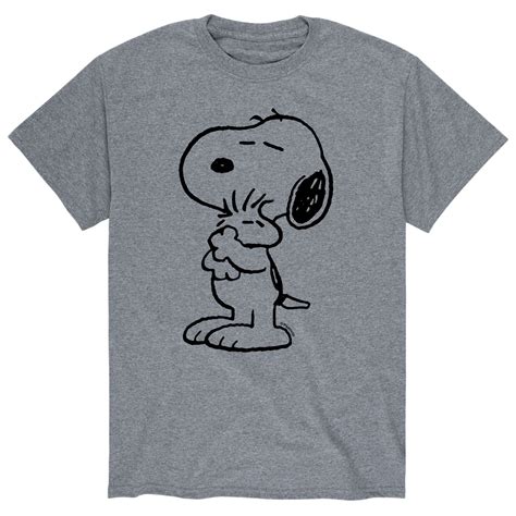 Peanuts Snoopy Loves Woodstock Mens Short Sleeve Graphic T Shirt