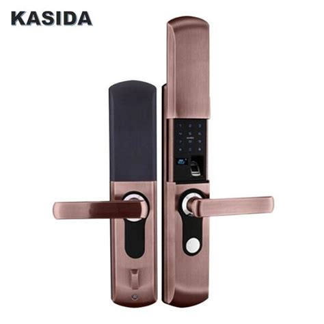 【high Quality】 Fingerprint Door Lock Biometric Automatic Sliding Cover Smart Door Lock Password