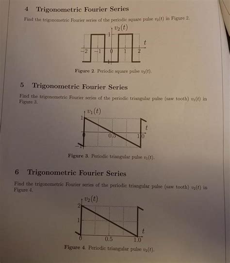 Solved 4 Trigonometric Fourier Series Find The Trigonometric
