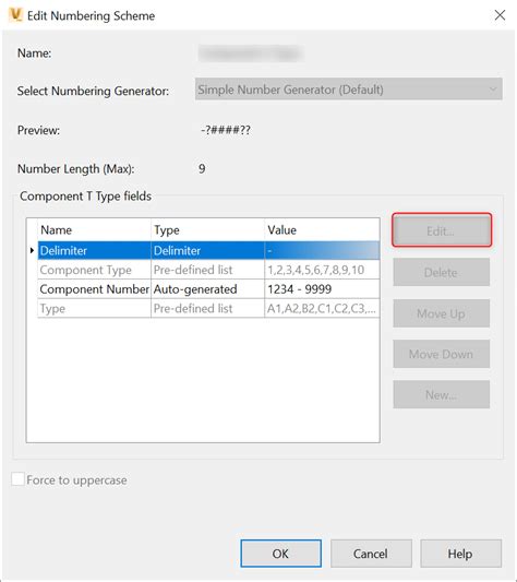 Unable To Edit File Or Item Numbering Scheme In Vault